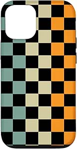 Amazon.com: iPhone 15 Retro Colors Boho Checkered Vintage Aesthetic Checkerboard Case : Cell ...