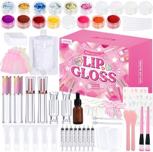 Amazon.com : JCOOS Lip Gloss Making Kit, Lip Gloss Set for Teens Lip ...