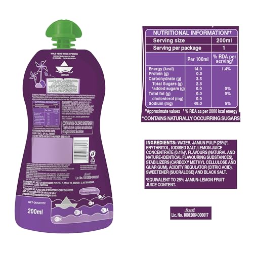 Paper Boat Jamun, Fruit Juice, Zero Sugar Low-Calorie Drink, No Added ...