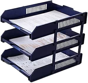 Amazon.com : Kapamax 3 Tier Stackable Desk Letter Organizer Trays ...