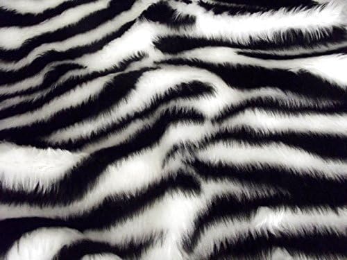 CRS Fur Fabrics Animal Fun Faux Fur Fabric Material – ZEBRA, 1Mtr ...