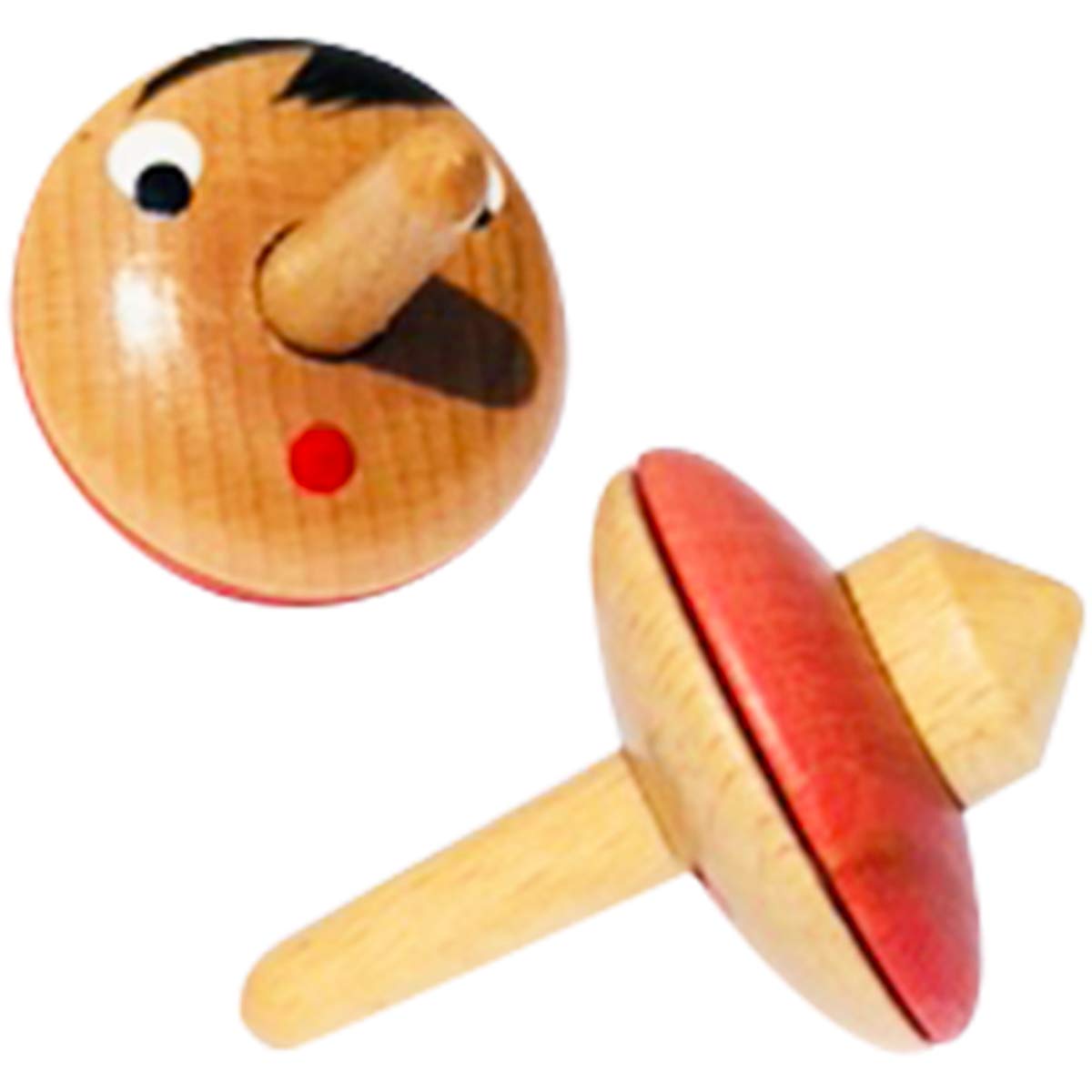 Pinocchio Kreisel aus Holz - Made in Italy- 2 Stück - 6465: Amazon.de ...