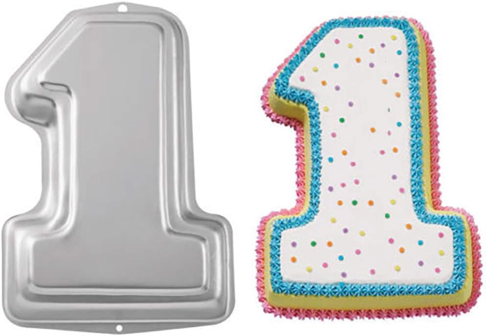 Amazon.com: Pormasbenzer No.1 Shaped Cake Pan Mould Aluminum 3D DIY ...