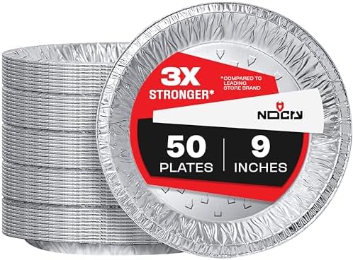 Amazon.com: [50 Pack] 9" Pie Pans - Heavy Duty, Deep, Standard-Sized 9 ...
