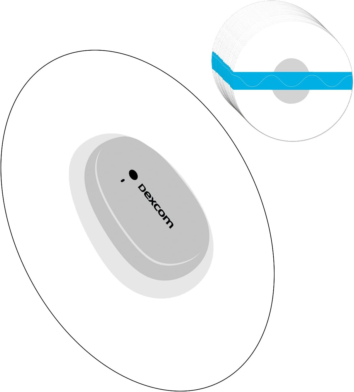 40 Pack Dexcom G7 Adhesive Patches, Waterproof & Hypoallergenic Pre-cut ...