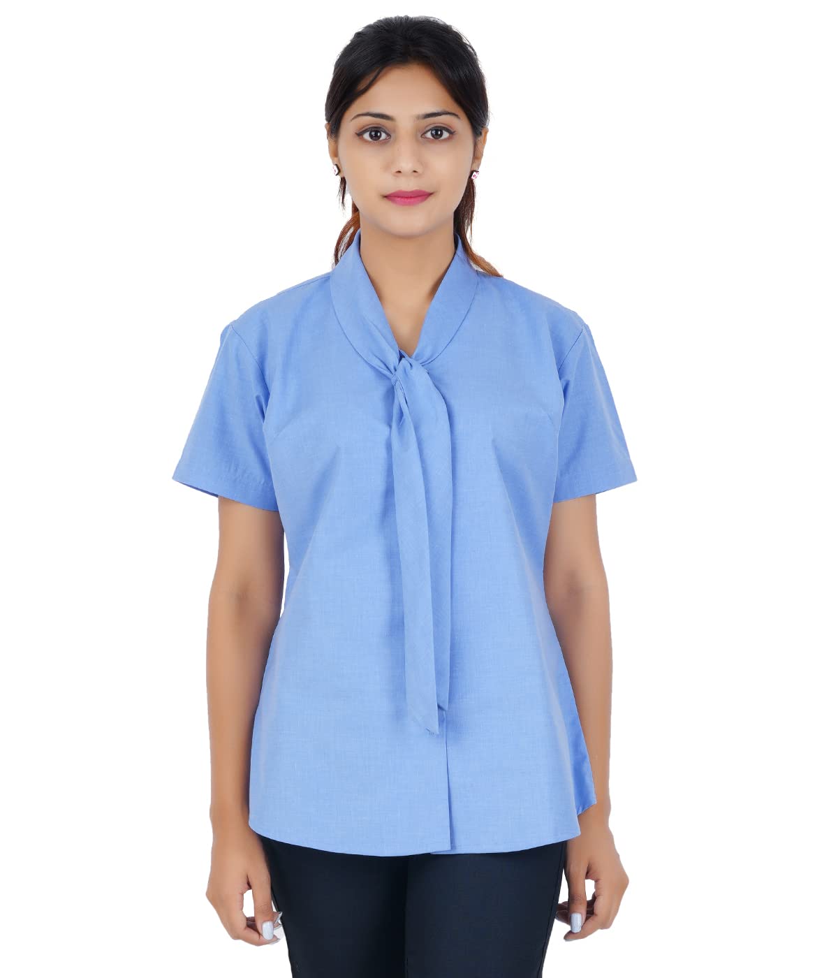UNIFORM CRAFT - Women's Formal Tie-up Shirt | Ideal for Admin, Staff ...