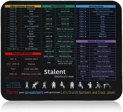 Amazon.com: Excel Shortcuts Mousepad, Excel Mouse pad for Desk Excels ...