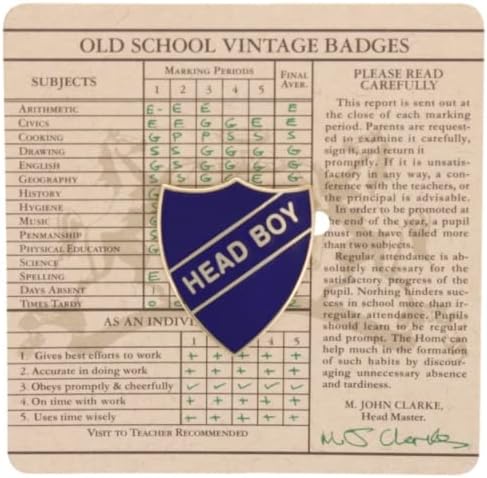 HEAD BOY METAL PIN BADGE RED SB017R : Amazon.co.uk: Fashion