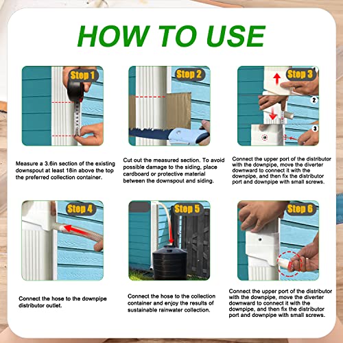 Rain Barrel Diverter Kit, Rainwater Collection System, Downspout ...