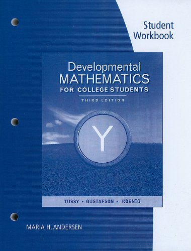 Student Workbook for Developmental Mathematics: Tussy, Alan S ...