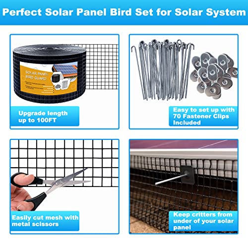 Snapklik.com : Solar Panel Bird Guard,6in X 100ft Critter Guard, Solar ...