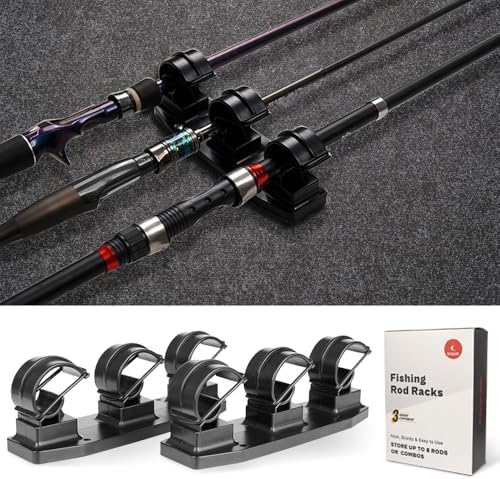 Amazon.com: Horizontal Fishing Rod Holders Wall-Mounted – ABS Fishing ...
