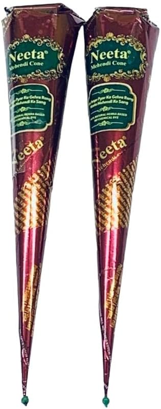 2 x Neeta Mehndi Cones Neeta Henna Cones Netta Mahendi For Temporary ...