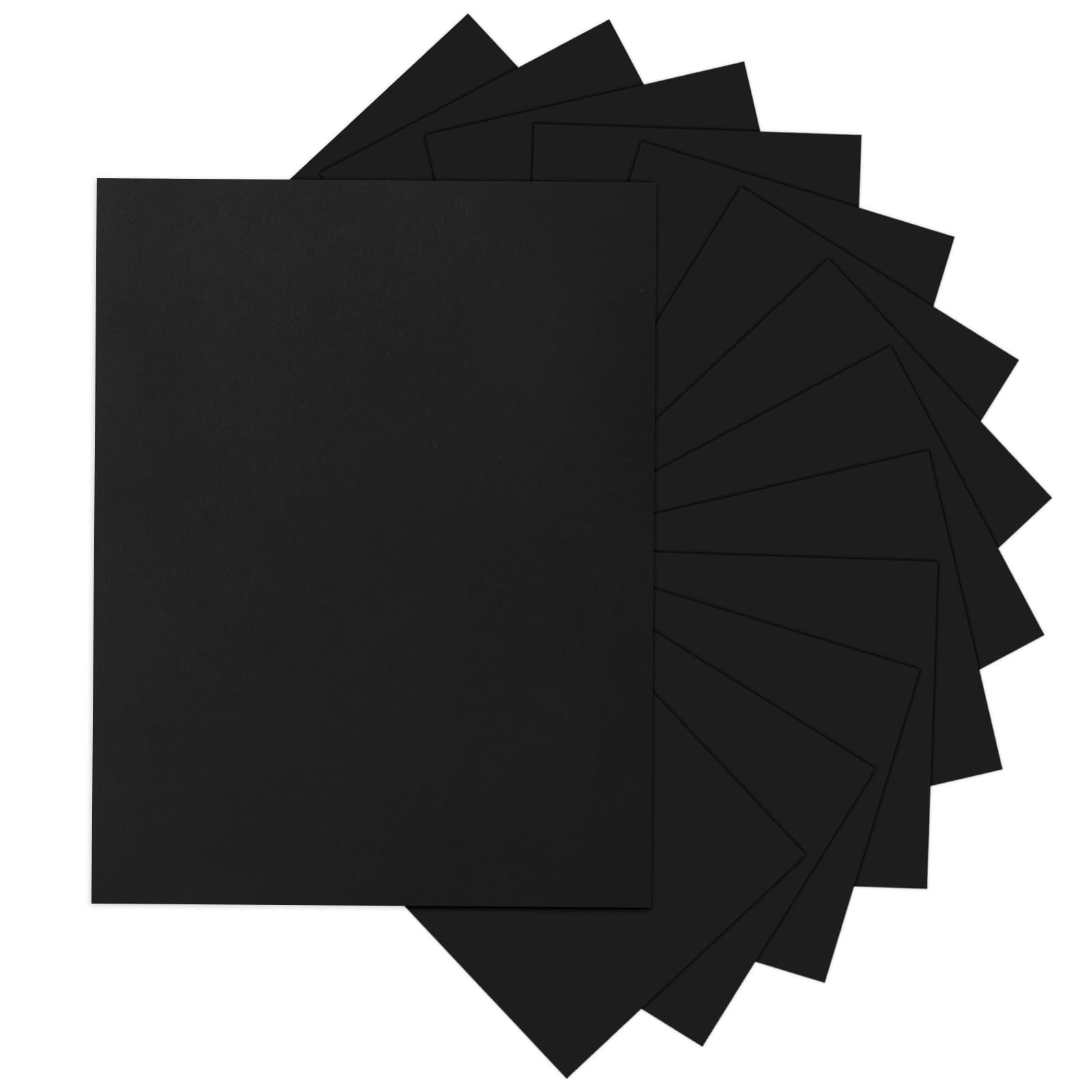 Snapklik.com : 24 Sheets Black Cardstock 8.5 X 11 Black Paper, 80lb ...