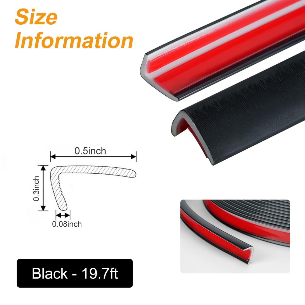 Snapklik.com : 20Ft L-Shape Tile Trim, Peel And Stick PVC Exterior Trim ...