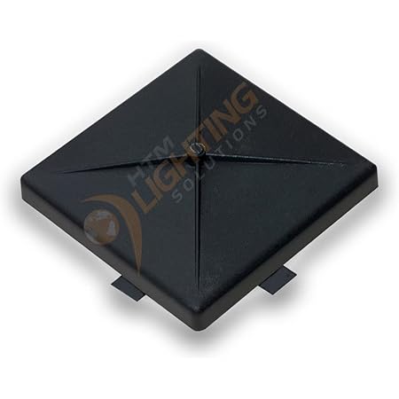 Amazon.com: 4" Square Light Pole Top Cap- Black Plastic : Patio, Lawn ...
