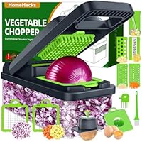 HomeHacks Vegetable Chopper Vegetable Cutter, 12 in 1 Kitchen Gadget ...