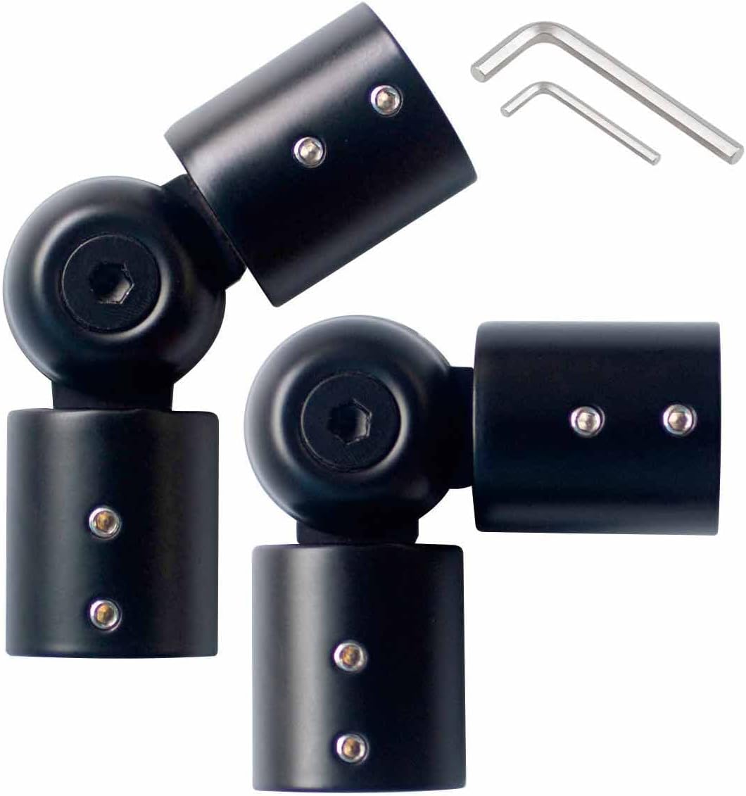 Amazon.com: Window Corner Curtain Rod Connector: 2 PACK 1 Inch ...