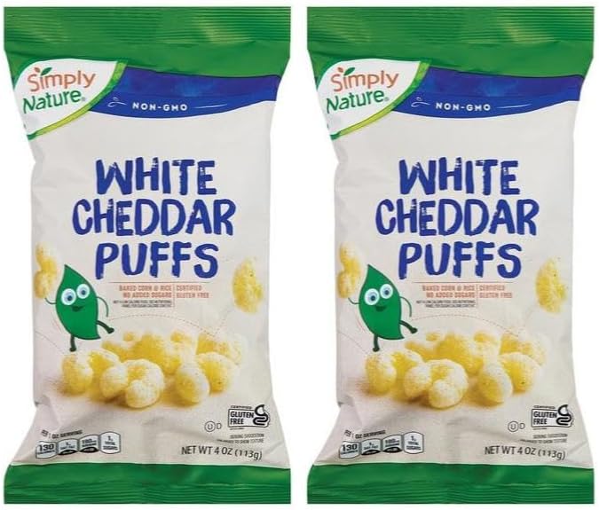 Amazon.com: Simply Nature White Cheddar Puffs | 4 oz, (2-pack, 8 oz ...