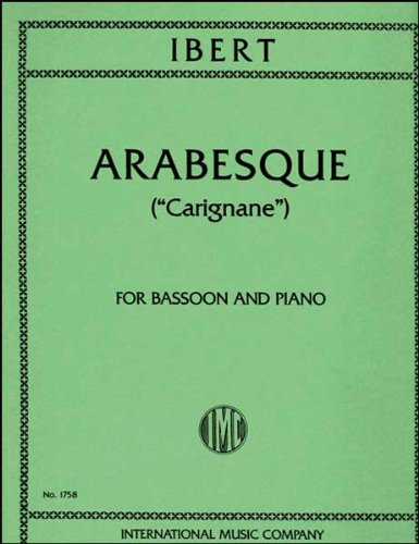 Arabesque "Carignone" for Bassoon (IMC1758): International Music Co ...