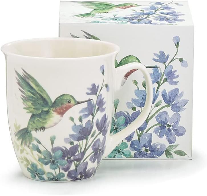 Amazon.com | burton+BURTON Colorful Flowers With Butterfly 16 oz Coffee ...
