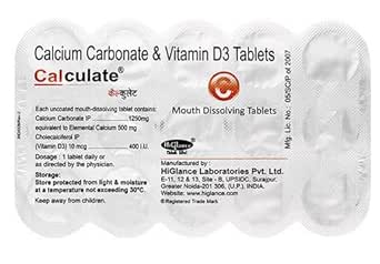 Calculate Tablet 15's : Amazon.in: Health & Personal Care