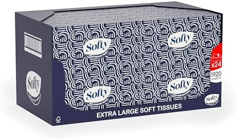 Kleenex Extra Large Facial Tissue for Men 2ply 90 Sheets, Pack of 6 ...