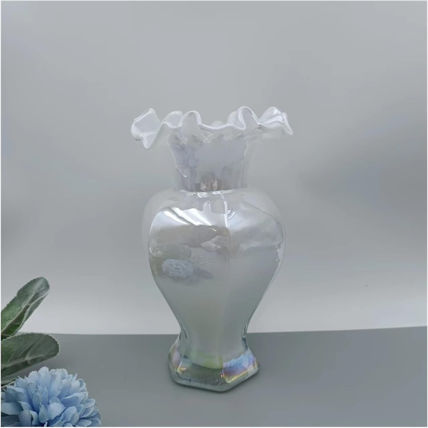 Amazon.com: Flower Vase Light Luxury Glass Vase Creative Nordic High ...