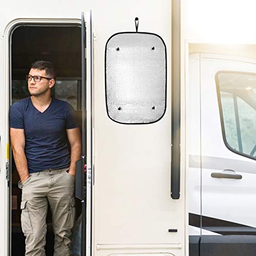2 Pack RV Door Window Sunshield Cover- 24" x 16" Double-Sided Travel ...
