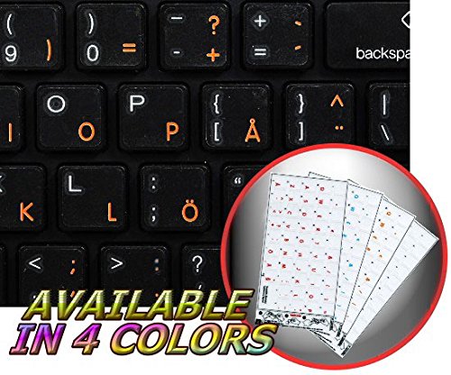 Amazon.com: APPLE SWEDISH / FINNISH KEYBOARD STICKERS WITH ORANGE ...