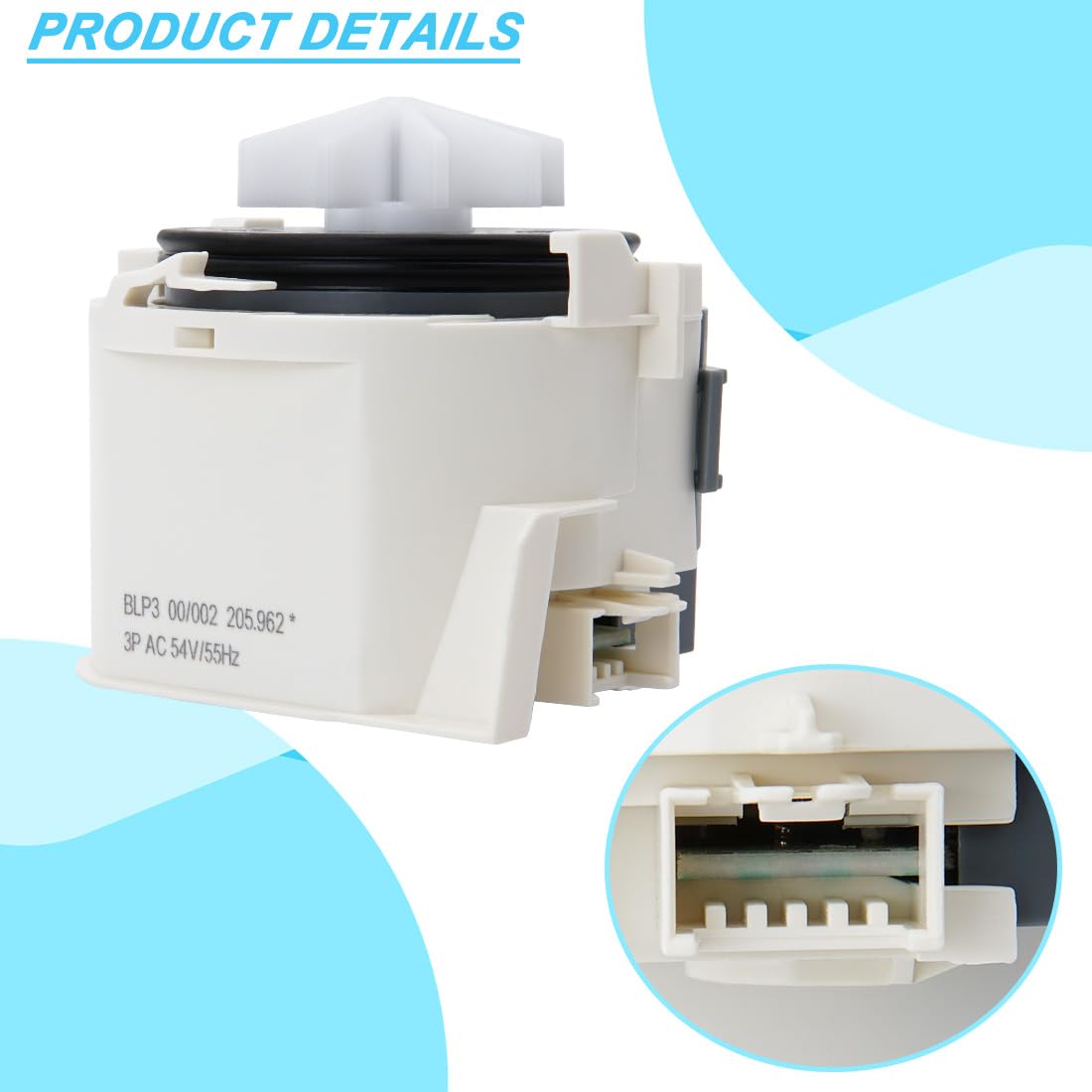 Siwdoy 00611332 Dishwasher Drain Pump Compatible With Bosch Kenmore ...