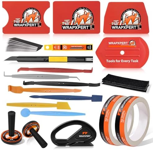 Amazon.com: WRAPXPERT Car Wrap Tool Kit Vehicle Vinyl Wrap Kits Include ...
