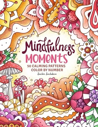 Amazon | Mindfulness Moments Color by Number: 50 Calming Patterns ...