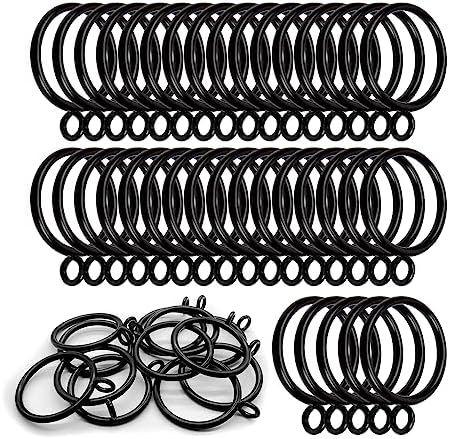 50Pack Metal Curtain Rings 38mm Internal Diameter Drapery Pole Rings ...