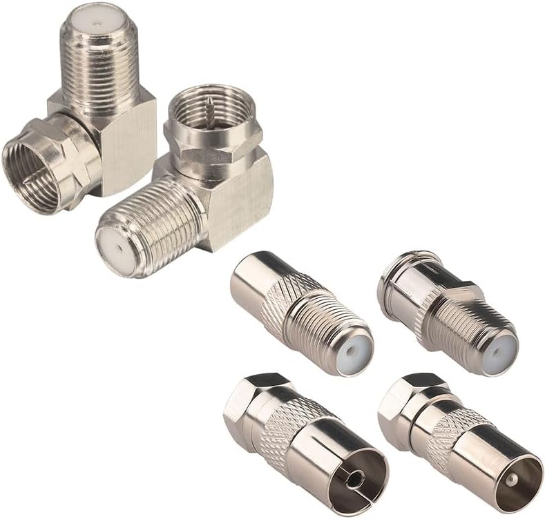 Amazon.com: onelinkmore Coaxial Cable Right Angle Connector F Type ...