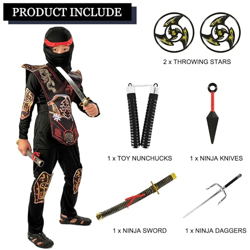 Snapklik.com : IBQ Dragon Ninja Costume For Kids Boys Halloween Costume ...