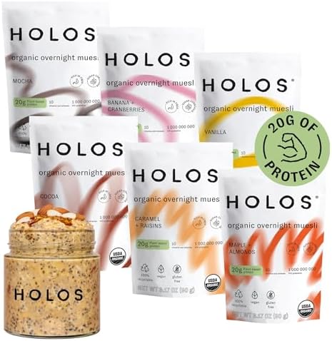 Amazon.com: HOLOS Protein Overnight Oats - 12 Pack Variety Flavors with ...