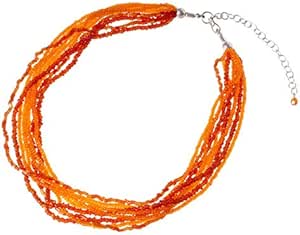 Amazon.com: Nvie Designs Fire Red Everyday Classic Multistrand Beaded ...