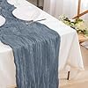 Amazon.com: 12 Pack Dusty Blue Cheesecloth Table Runner 10ft Boho Gauze ...