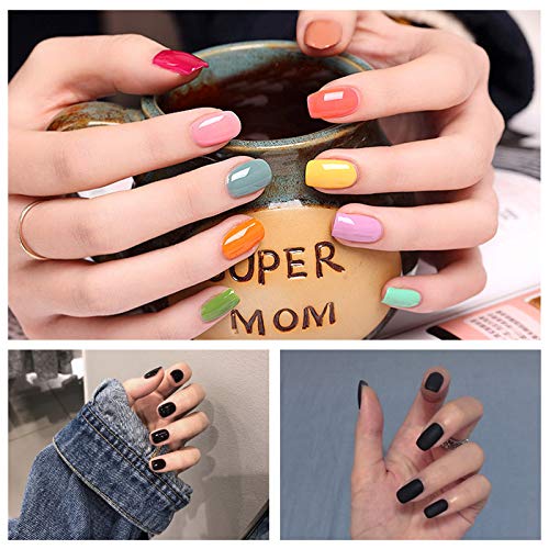 769PCS Assorted Colored Fake Nails Medium Length Press on Nails, EBANKU ...