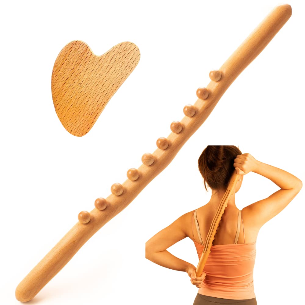 Amazon.com: Mr. Woodware Guasha Wood Massage Stick - 24-Inch Large Gua ...