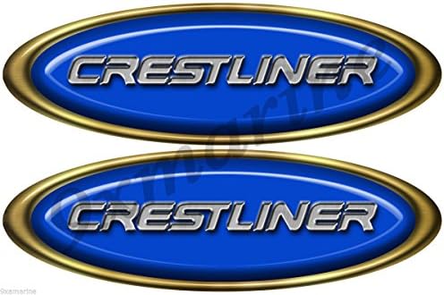 Amazon.com: Two Oval Crestliner Decals/Stickers - 10" x 3.25" Each ...