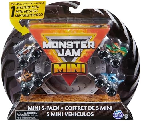 Monster Jam Lot de 5 Mini Voitures de Collection Monster Truck ...
