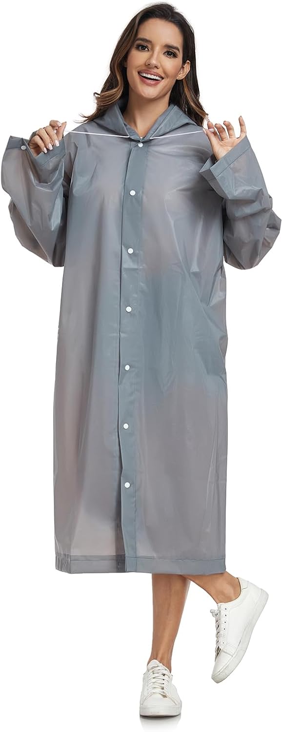 Amazon.com: SaphiRose Extra Long Rain Ponchos for Adults - EVA Rain ...