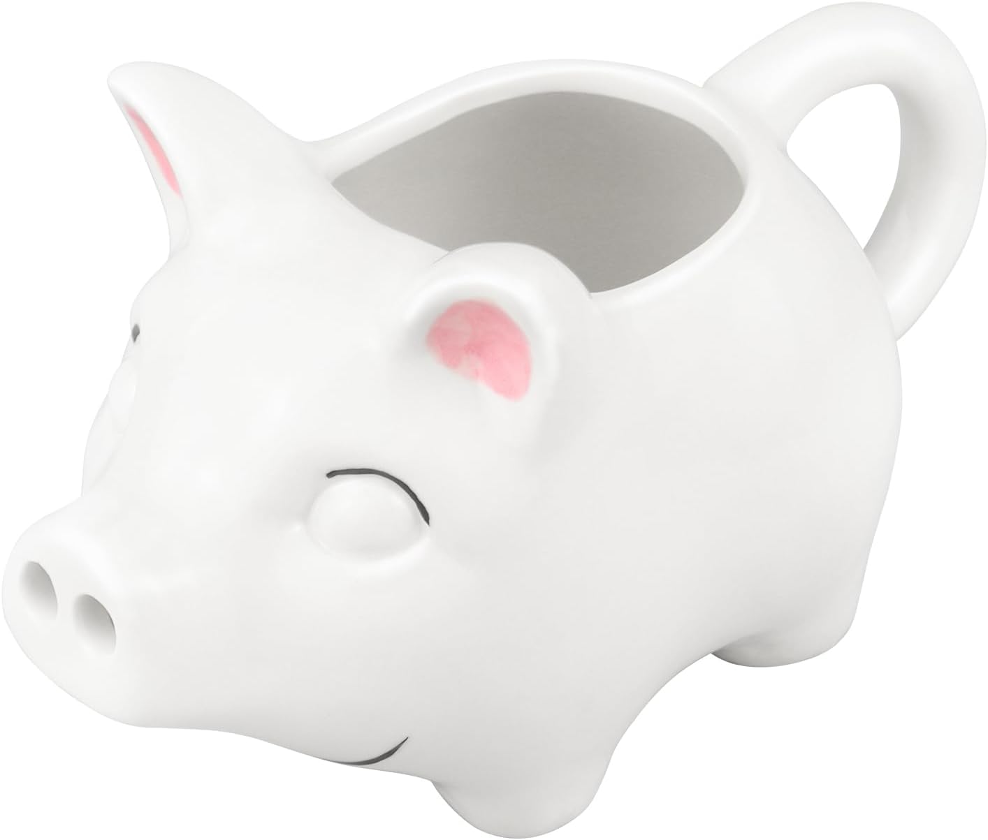 Amazon.com | White Gravy Boat, 11oz Slime Pig Ceramic Gravy Jug, Small ...