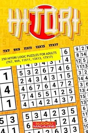 Amazon.com: Hitori: 250 Hitori Logic puzzles for adults (7x7, 9x9 ...