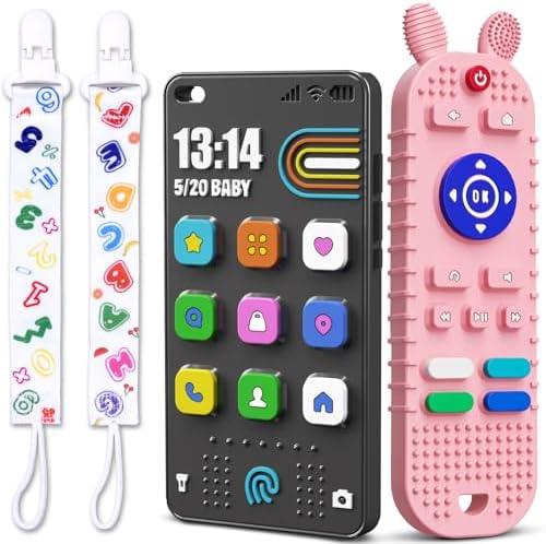 Amazon.com : Kaodezhu TV Remote Control Shape Baby Teething Toys and ...