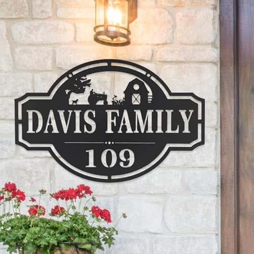 Amazon.com: Home on the Range Address Plaque - Outdoor Farmhouse ...