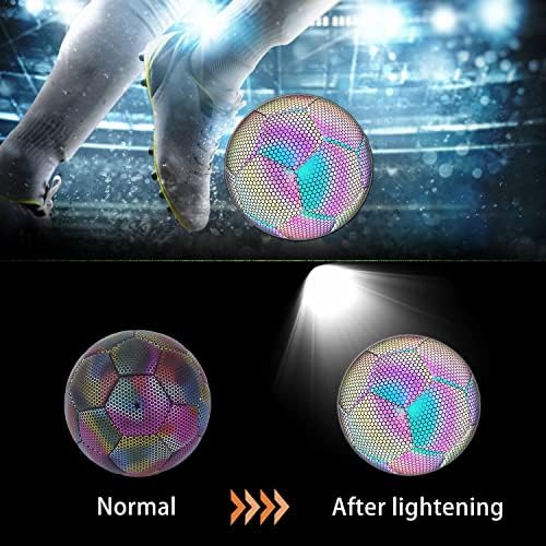 Zaste Reflective Football, Holographic Football Glowing Football ...