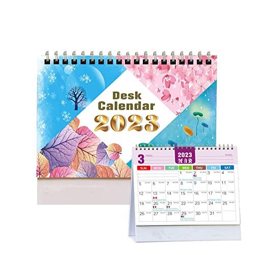 2023 Desk Calendar: 12 Monthly Desk/Wall Calendar Large Pages , 8.3×8.3 ...